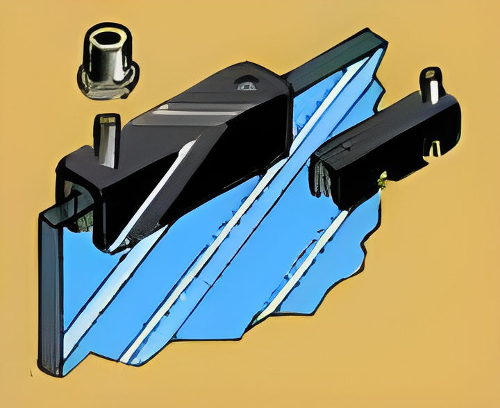 INSET GLASS DOOR HINGE NO BORE HT-86SS PAIR IN BLACK – Lyons Hardware Tree
