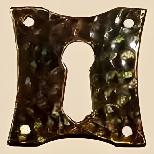 HAMMERED ANTIQUE BRASS MISSION STYLE KEYHOLE COVER AB-0220 – Lyons ...