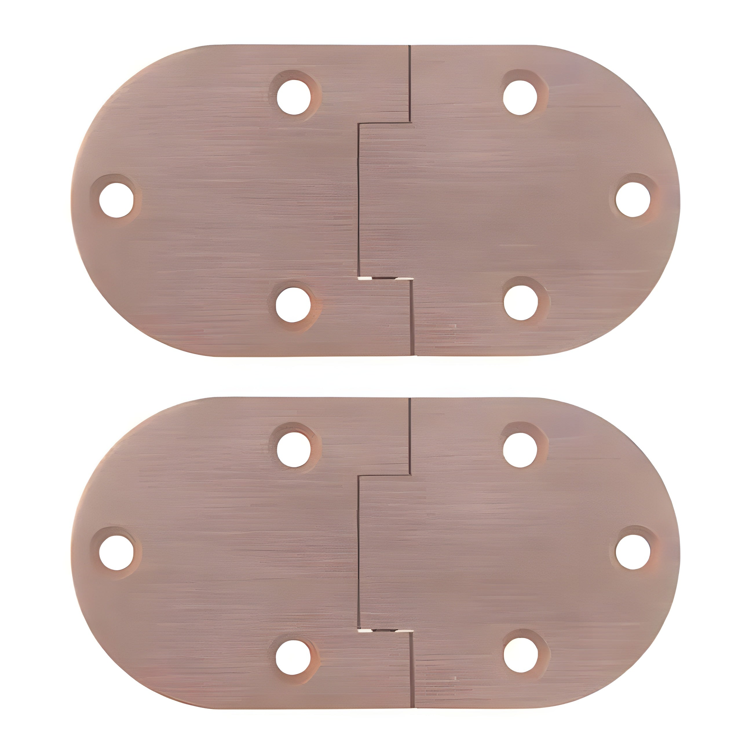 PAIR OF OVAL BUTLER TRAY TABLE HINGES 2-7/8 X 1-1/2 INCHES SOLID BRASS ...