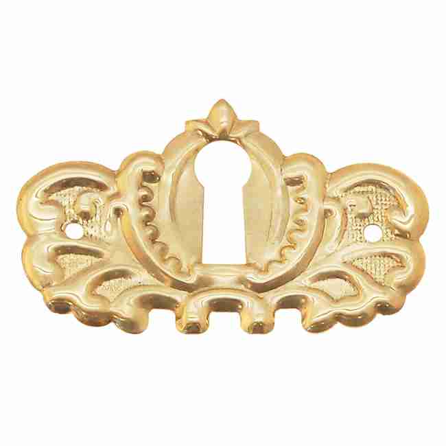 STAMPED BRASS VICTORIAN KEYHOLE COVER BM-1208PB – Lyons Hardware Tree