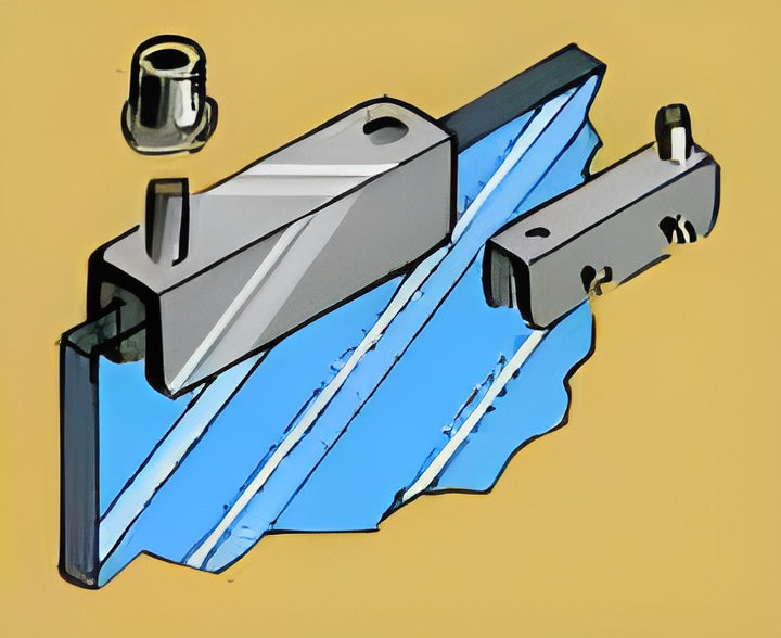 INSET GLASS DOOR HINGE NO BORE HT-86SK PAIR IN CHOME – Lyons Hardware Tree
